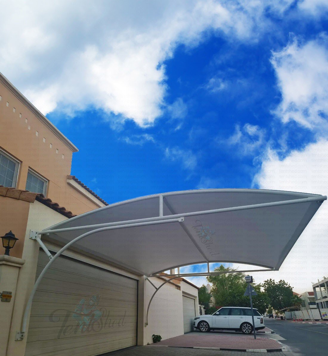 PVC Water-Proof Wall Mounted Car Parking Shade In Qatar - car parking ...